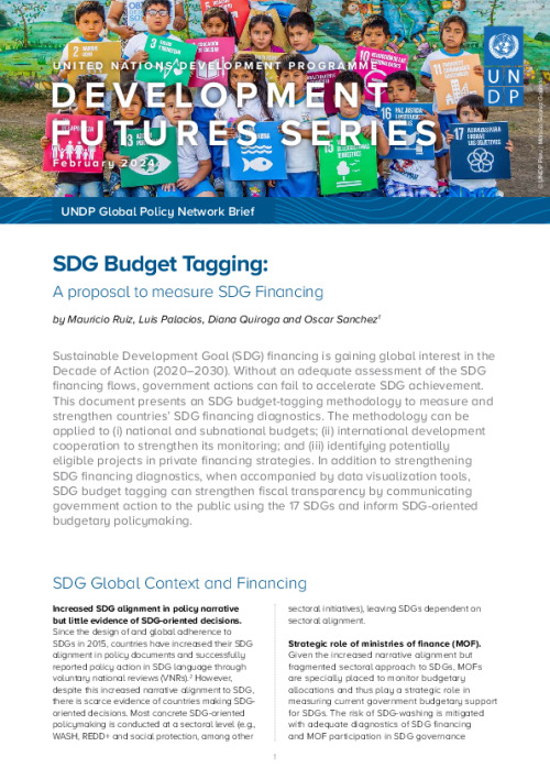 SDG Budget Tagging: A proposal to measure SDG Financing | Sustainable finance hub